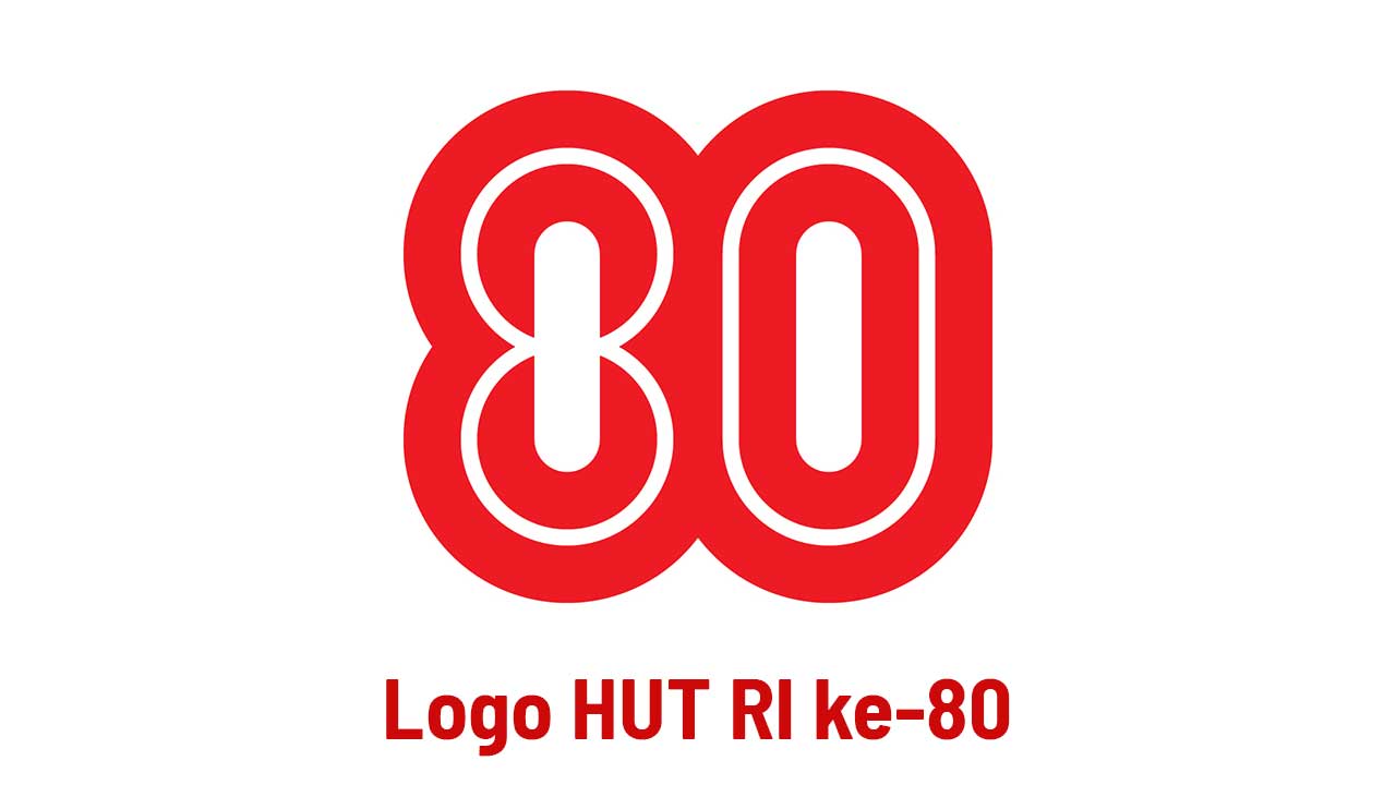 Logo HUT RI 80 Merah Background Putih Tanpa Teks Format Jpg : Modul Merdeka